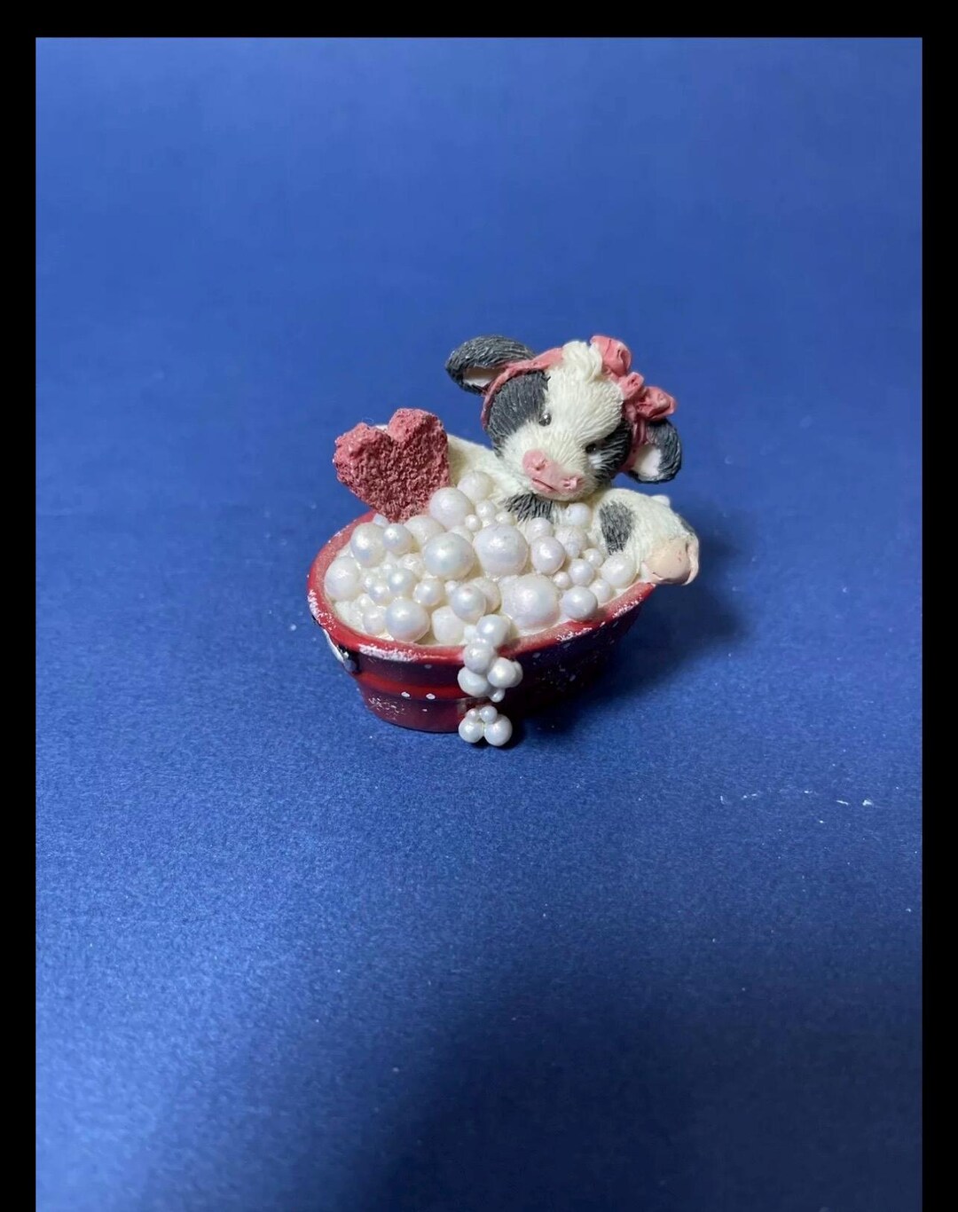 Enesco Mary's Moo Moos Cow Figurine "bubbling Over With Love" Mary ...