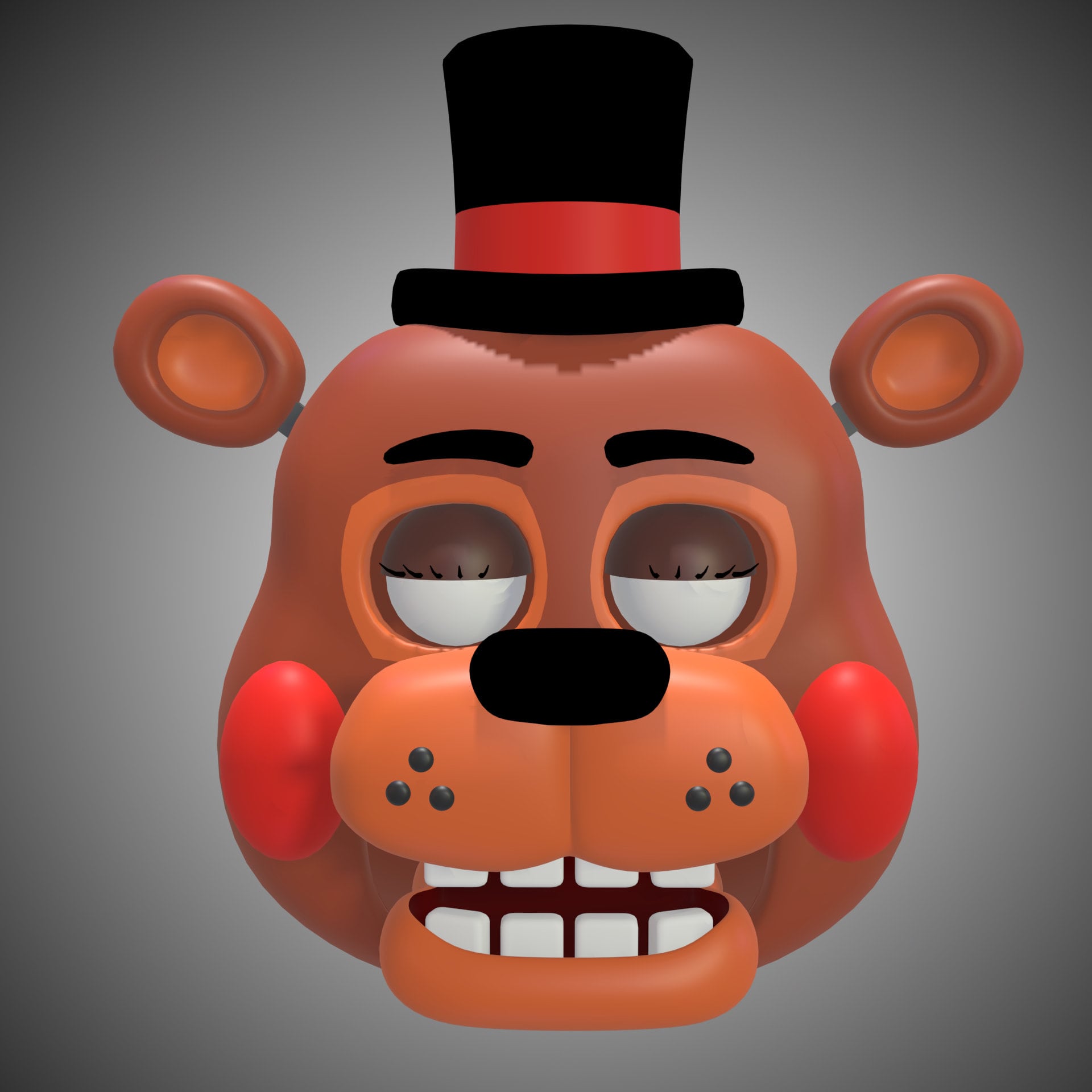 Toy Freddy Head Cosplay Foam and Paper Pepakura Templates Foam Template ...