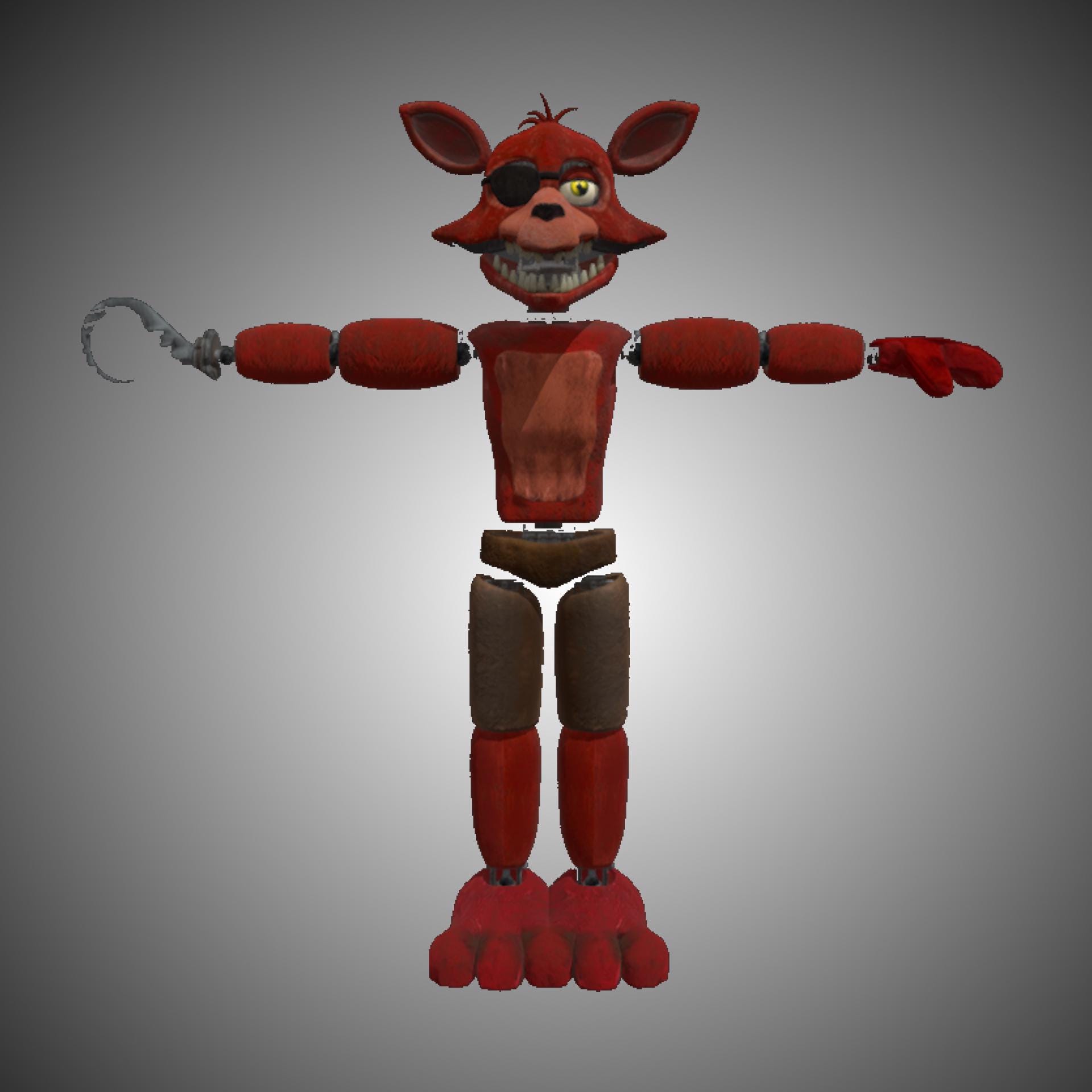 Unwithered/withered Foxy Cosplay Foam and Paper Pepakura Templates Foam ...