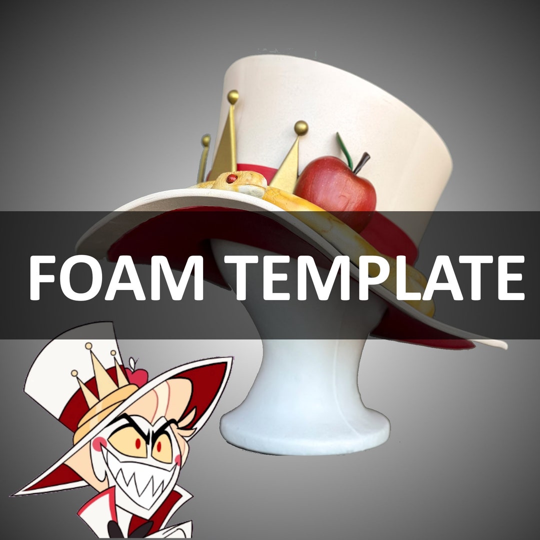 Lucifer Hat Hazbin Hotel Cosplay Foam and Paper Pepakura Templates Foam ...