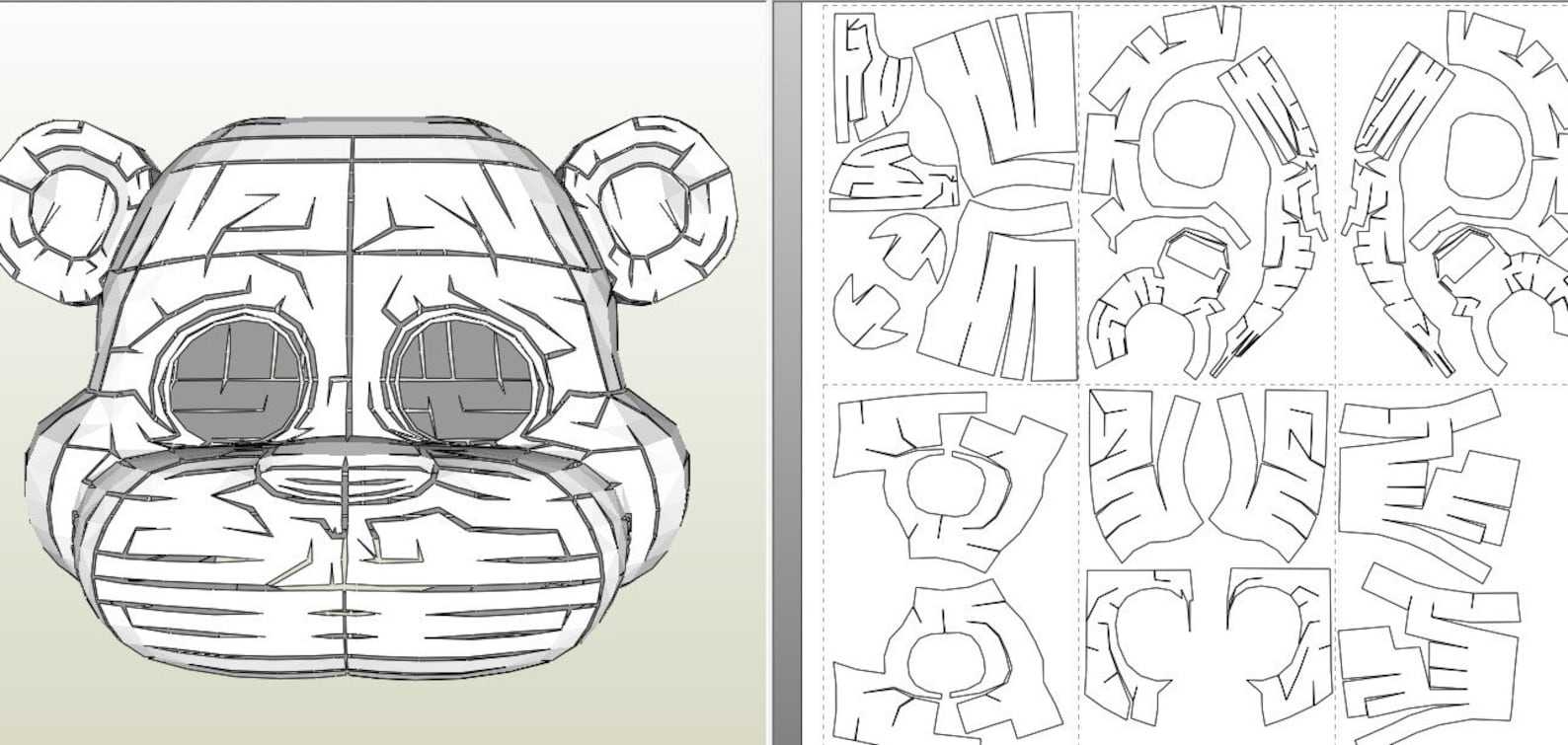 Freddy Fazbear Mask Furry 3D Model - Etsy Canada