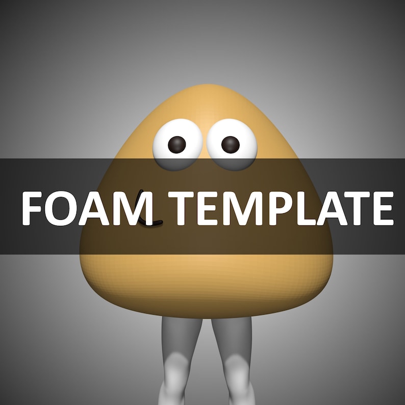 Pou Cosplay Foam and Paper Pepakura Templates Foam Template - Etsy