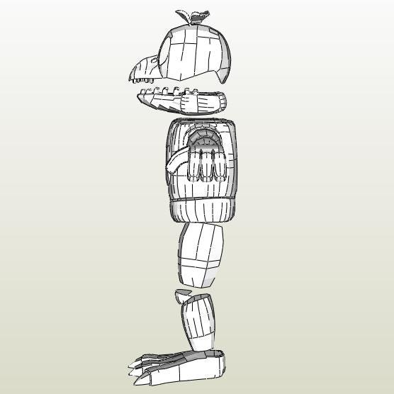 Unwithered/withered Girl Cosplay Foam and Paper Pepakura Templates Foam ...