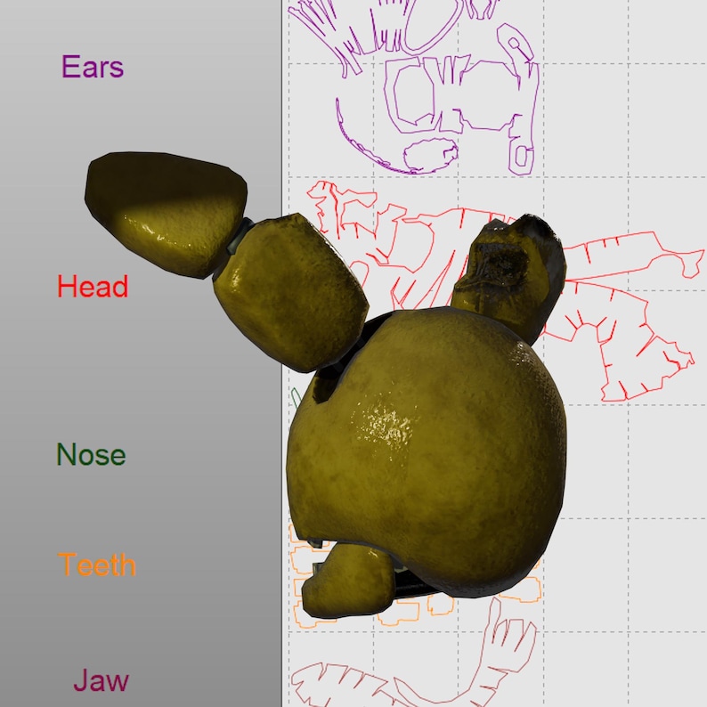 Modelli in schiuma e carta per Pepakura di Yellow Rabbit SpringBonnie ...