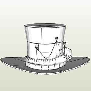 Lucifer Hat Hazbin Hotel Cosplay Foam and Paper Pepakura Templates Foam ...