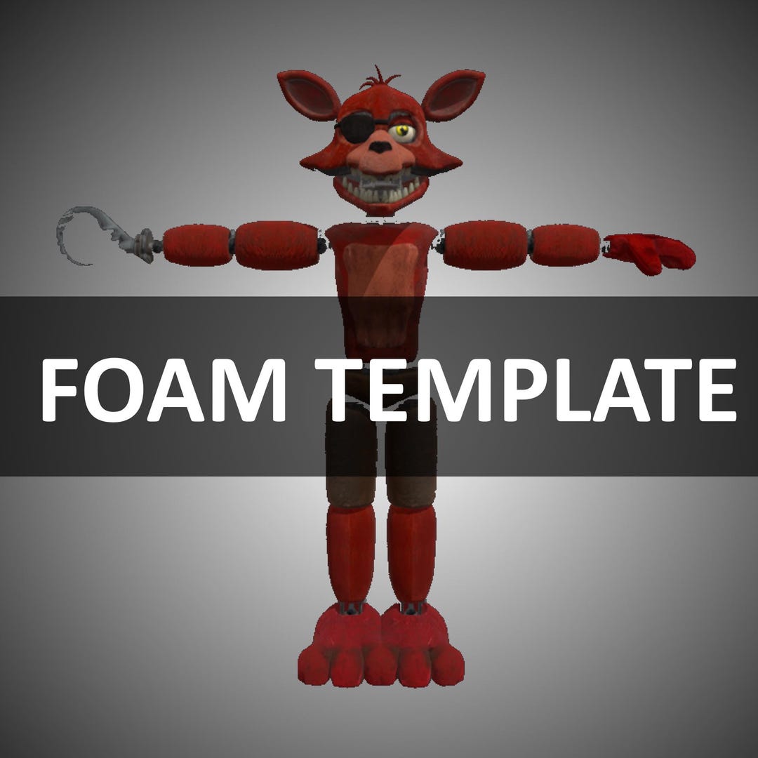 Unwithered/withered Foxy Cosplay Foam and Paper Pepakura Templates Foam ...