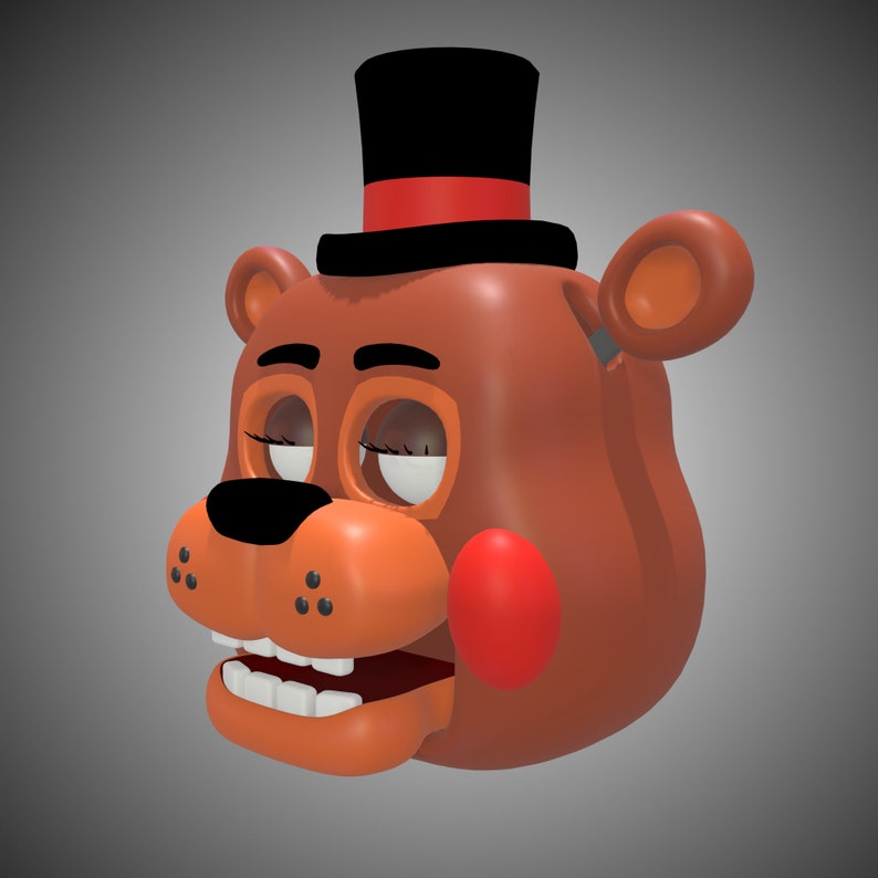 Toy Freddy Head Cosplay Foam and Paper Pepakura Templates Foam Template ...