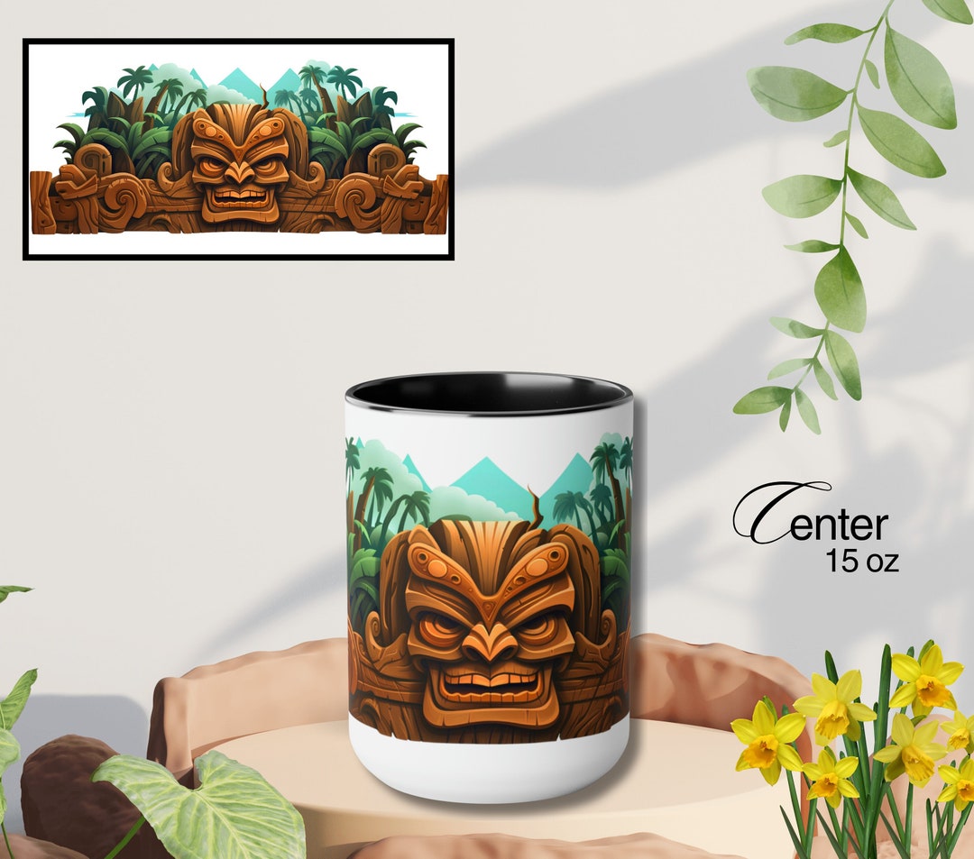 Tiki Mug, Polynesian Mug, Pacific Islands Art, Polynesian Designs ...