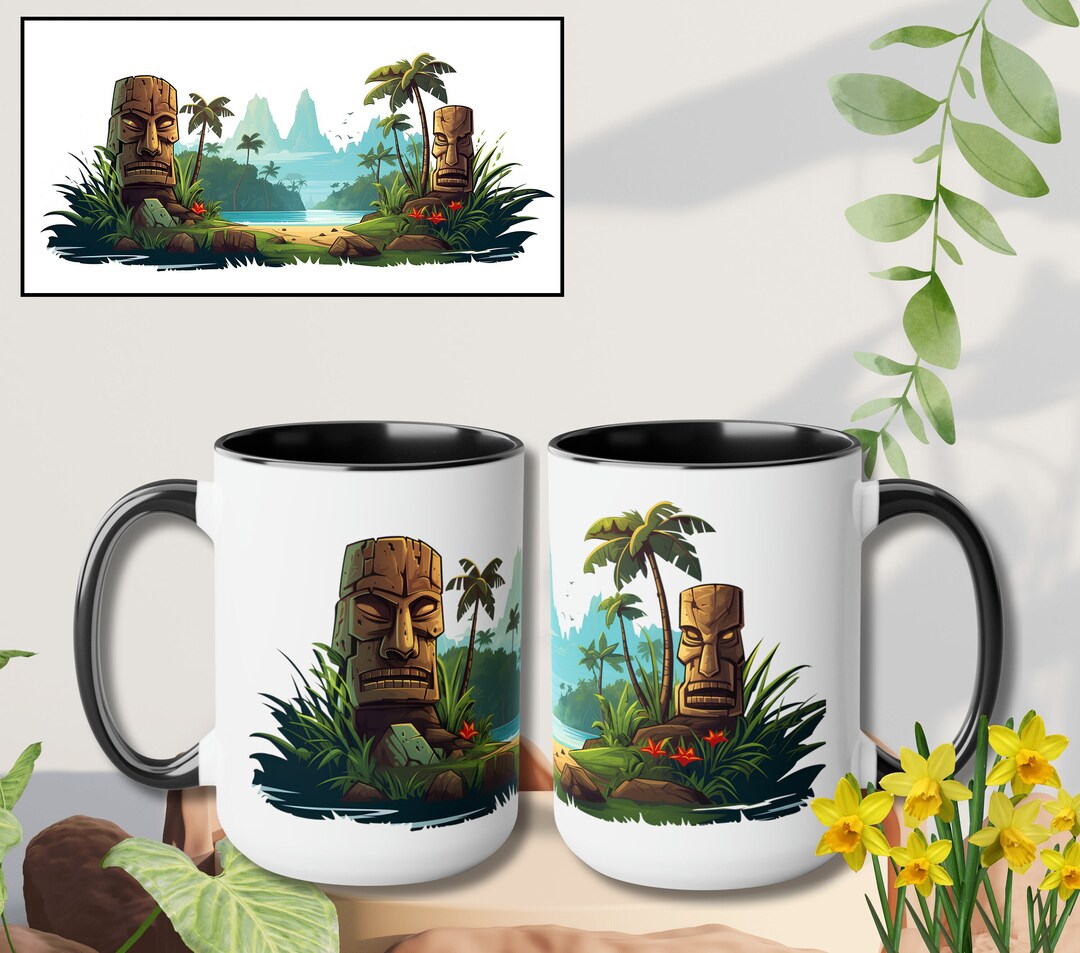Pacific Islands Art, Tiki Mug, Polynesian Mug, Polynesian Designs ...