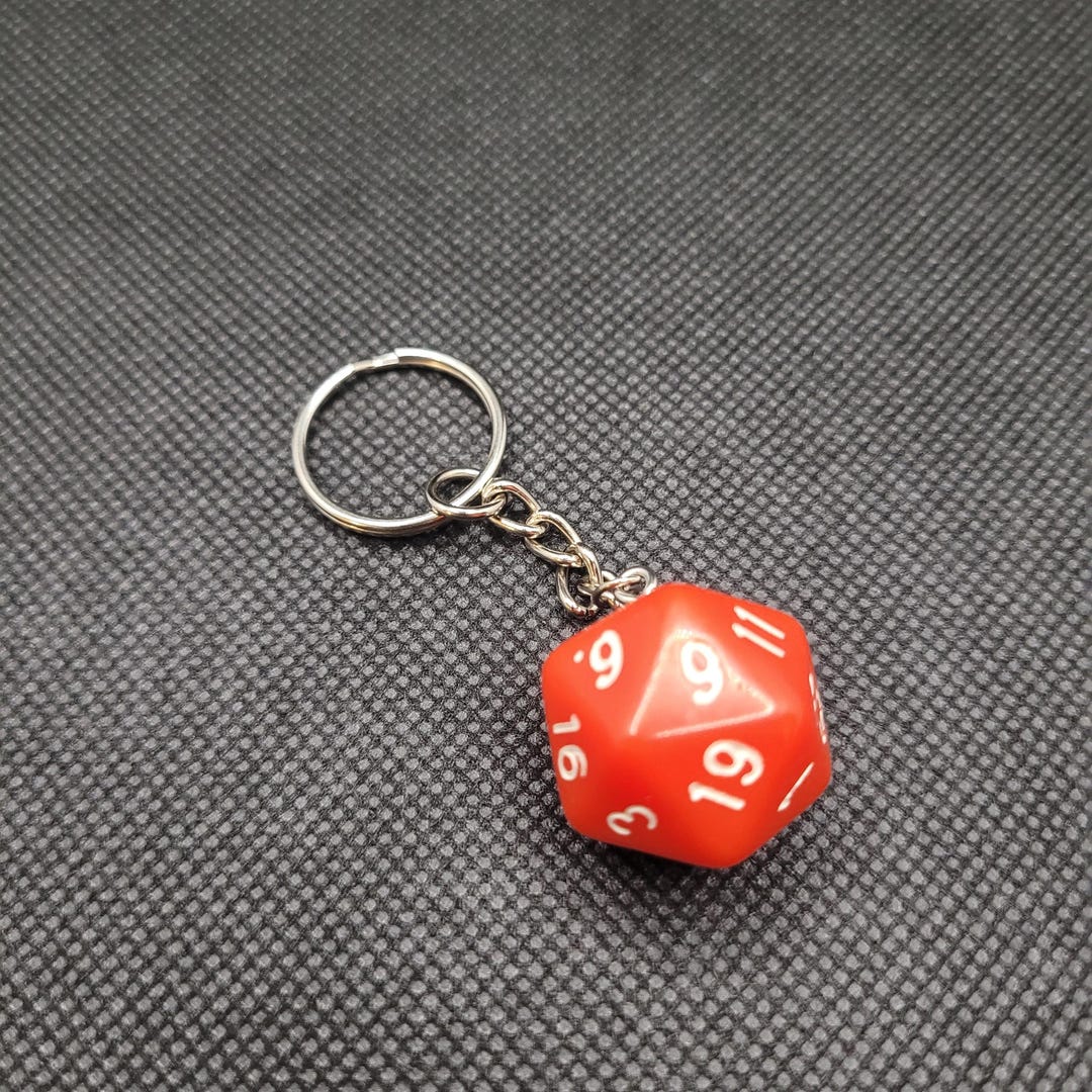 Dungeons + Dragon D20 Dice Acrylic Charm Bead Keyring Keychain - Etsy