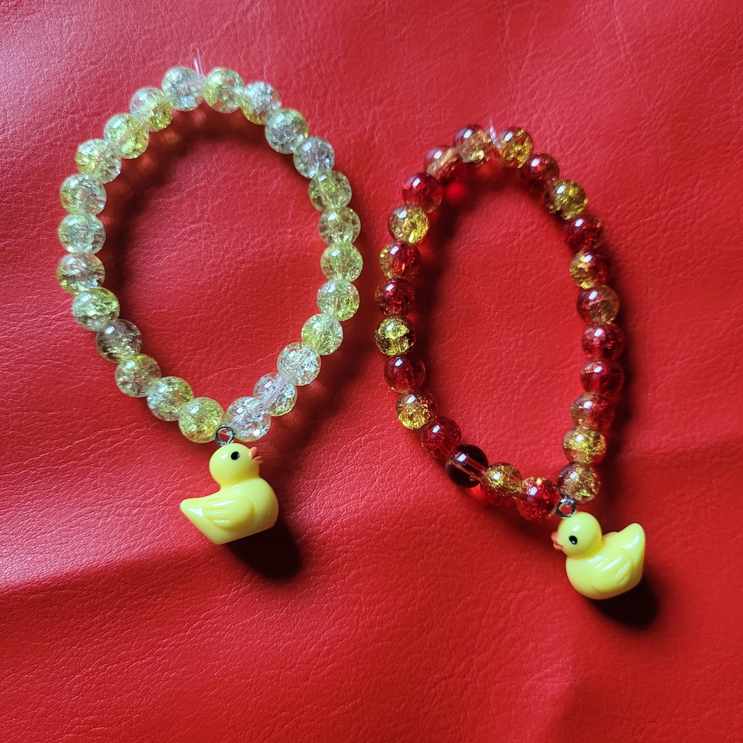 Hazbin Hotel Inspired Lucifer Morningstar Duck Charm Elastic Glass Bead ...