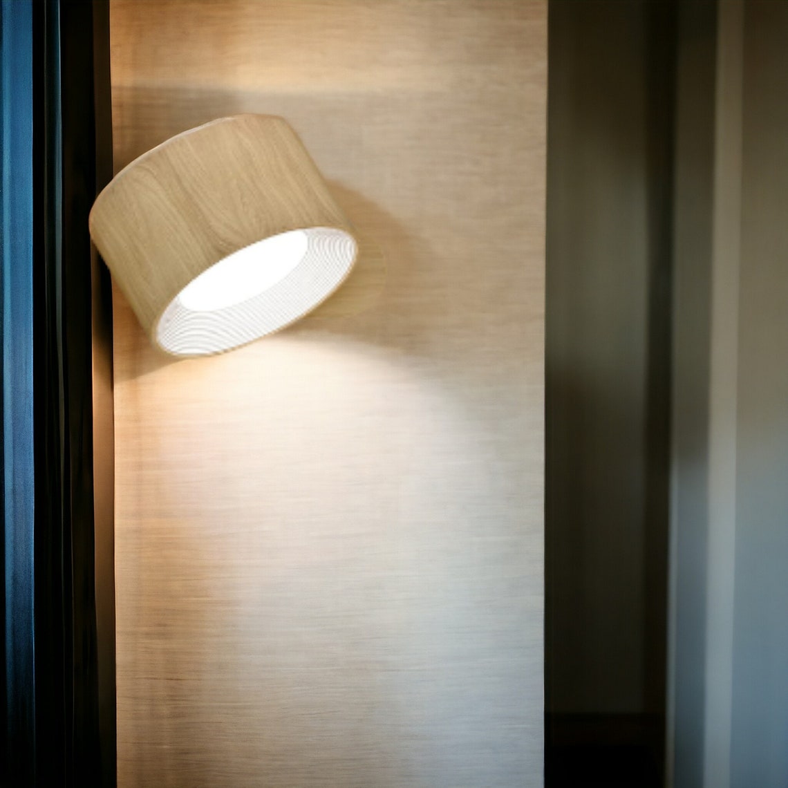 Rechargeable Battery-operated LED Wall Sconce With Three USB Ports and ...