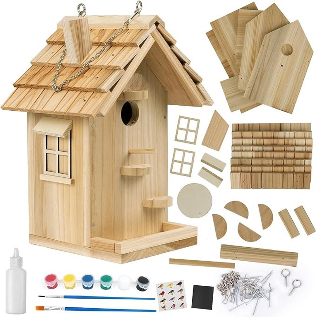 DIY Birdhouse Kit for Adults Outdoor Woodworking Craft Hanging ...