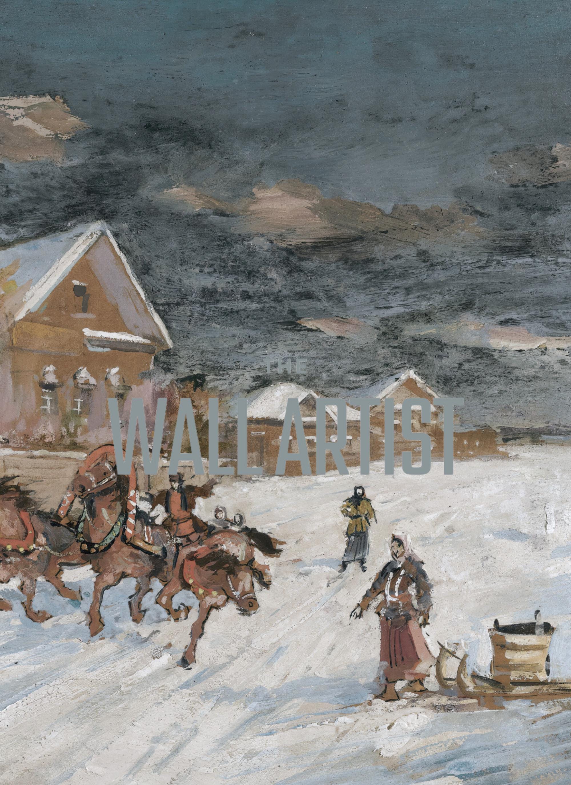 Winter Village Sleigh Ride Art Printable Nostalgic Snowy Landscape With ...