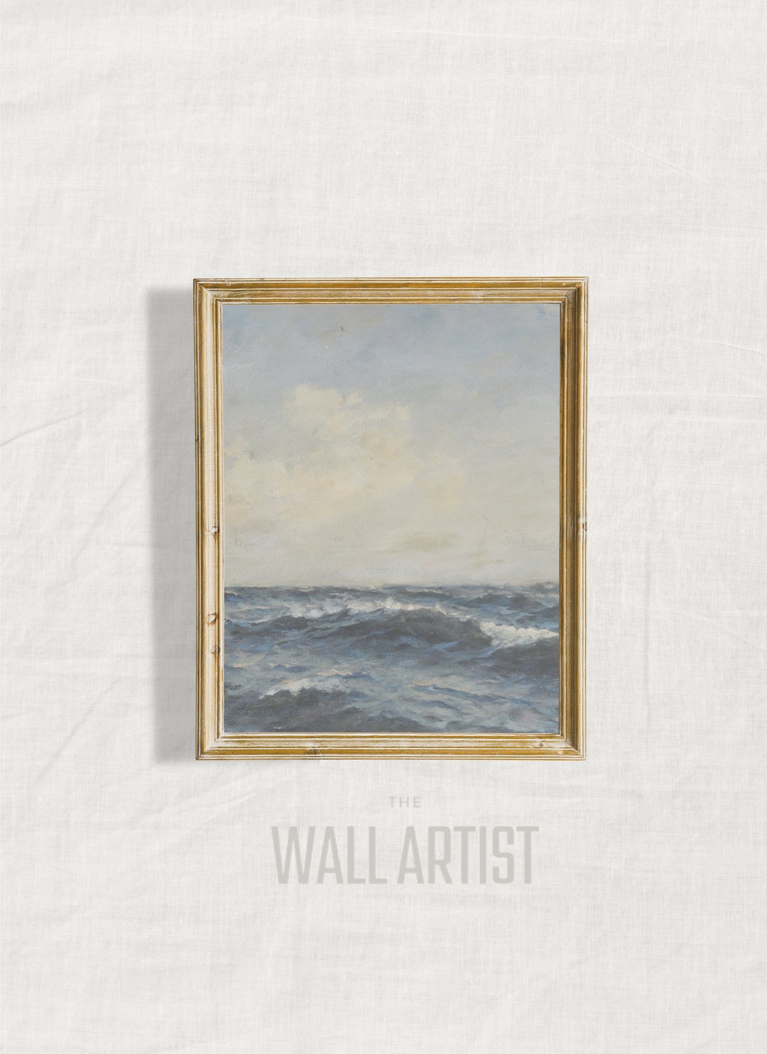 Vintage Ocean Wave Print | Printable Seascape Wall Art | Coastal Home ...