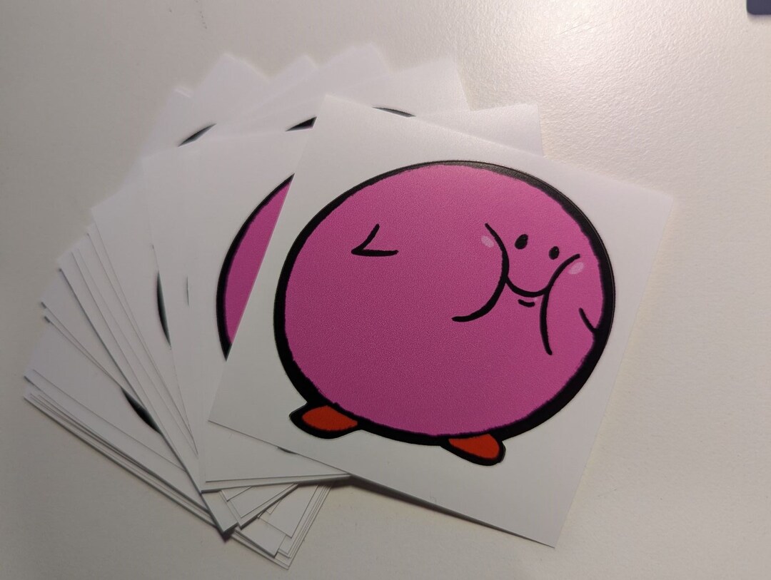 Fat Kirby Sticker - Etsy