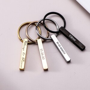 Personalised Bar Keychain Engraved Keyring Personalised Bar Keyring ...