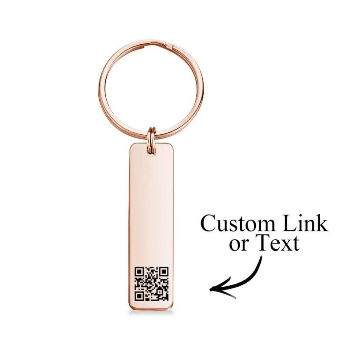 Personalised QR Code Keychain Music Scannable Keyring Personalised Gift ...