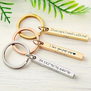 Personalised Bar Keychain Engraved Keyring Personalised Bar Keyring ...