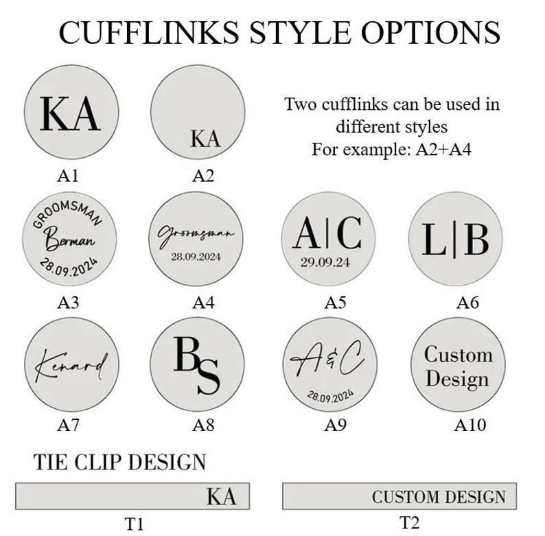Personalised Round Cufflinks Suit Wedding Personalised Cufflinks for ...