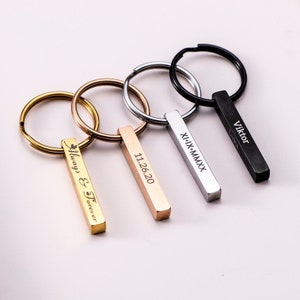 Personalised Bar Keychain Engraved Keyring Personalised Bar Keyring ...