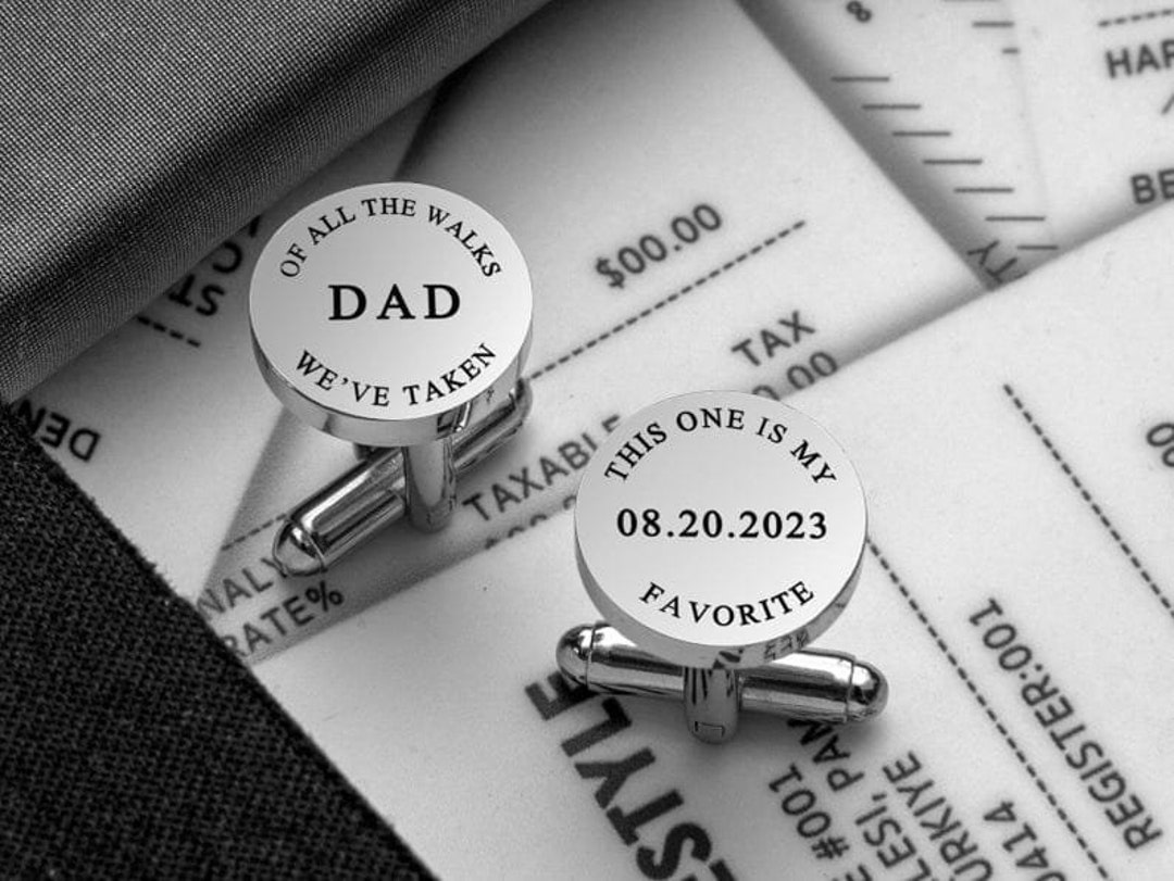 Personalised Cufflinks for Men Dad Husband Groom Cufflinks Set Custom ...