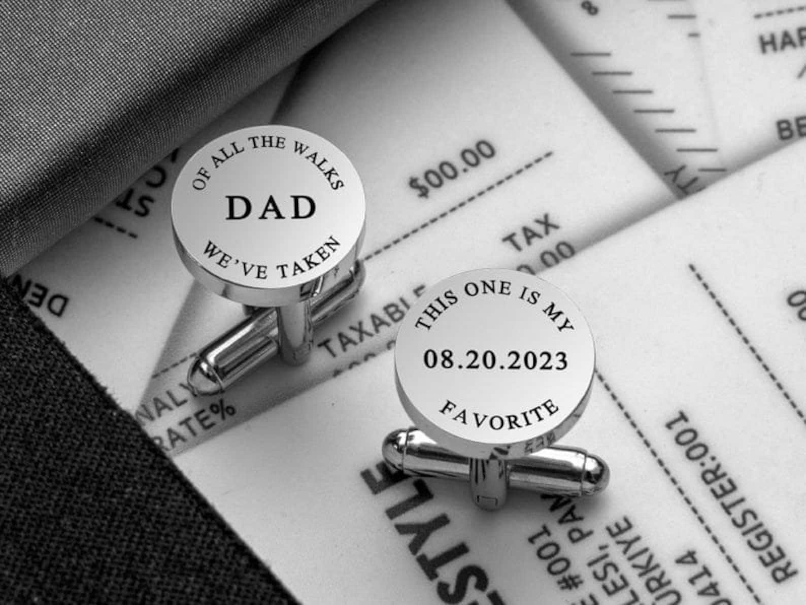 Personalised Cufflinks for Men Dad Husband Groom Cufflinks Set Custom ...