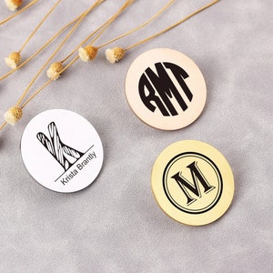 Customised Brooch Pin Logos, Wedding Pins, Personalised Initial Name ...
