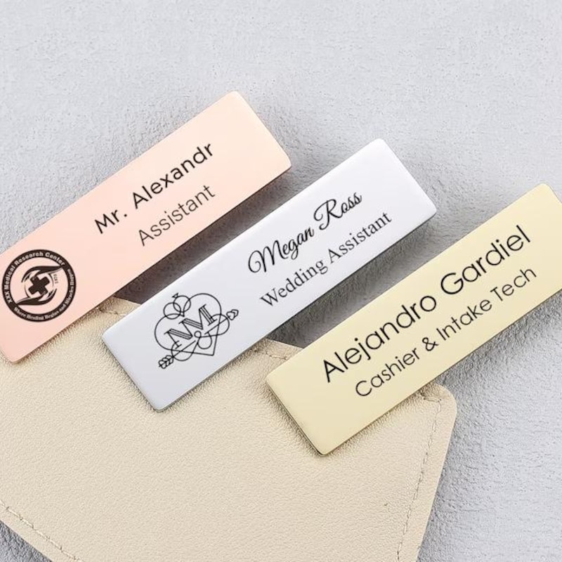 Personalized Name Badge Pins - Etsy