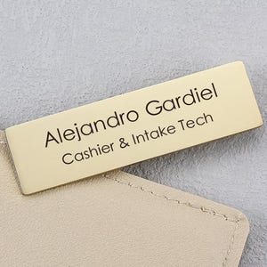 Personalised Name Badge Custom Name Tag Brooch Name Tag Staff ID Pin ...