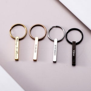 Personalised Bar Keychain Engraved Keyring Personalised Bar Keyring ...