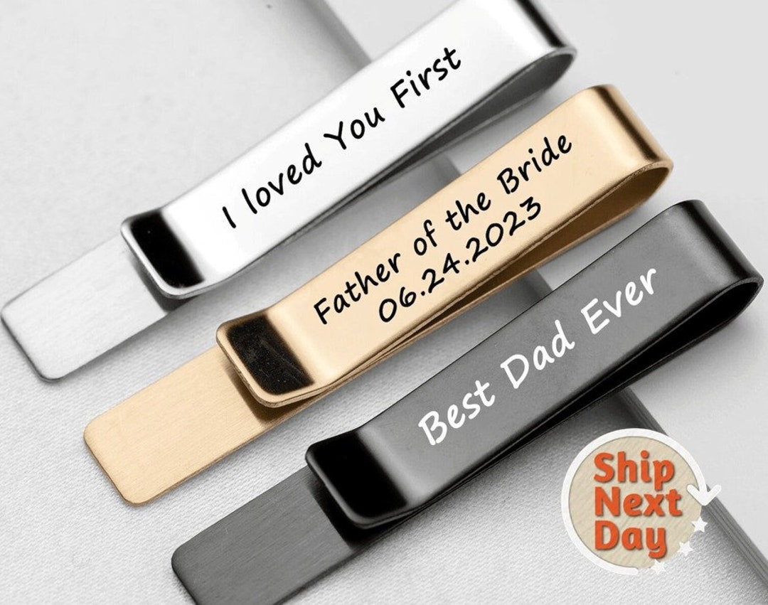 Personalised Tie Clip Engraved Tie Clip Mens Tie Clip Gift for Him ...