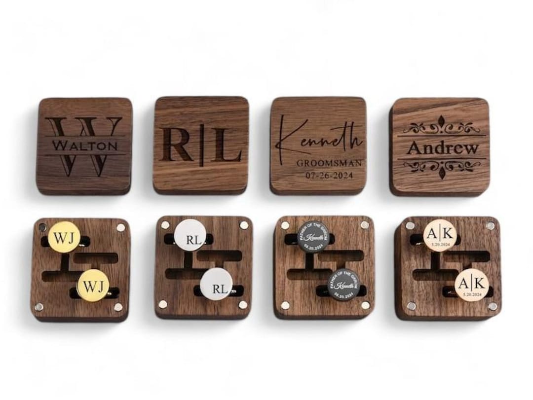 Personalised Round Cufflinks Suit Wedding Personalised Cufflinks for ...