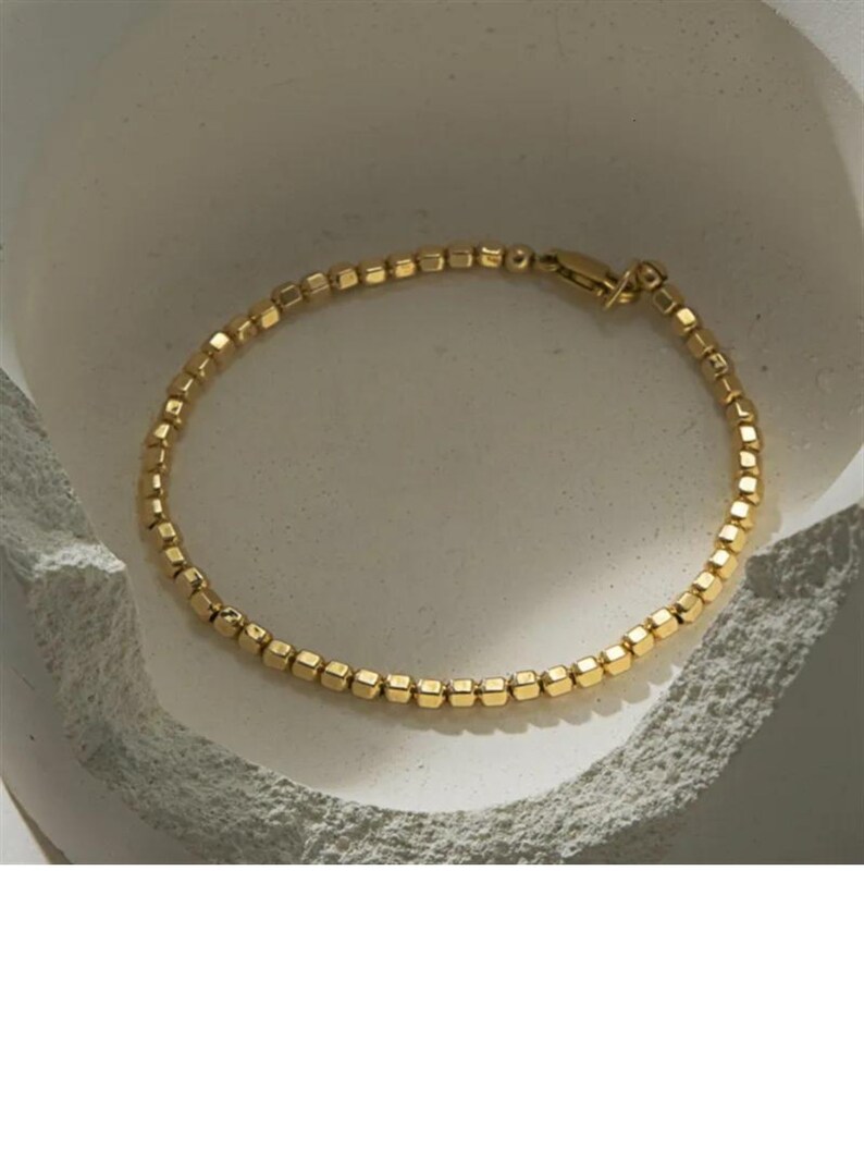 Pulsera Rellena De Oro De 14 Quilates Hecho a Mano Resistente - Etsy