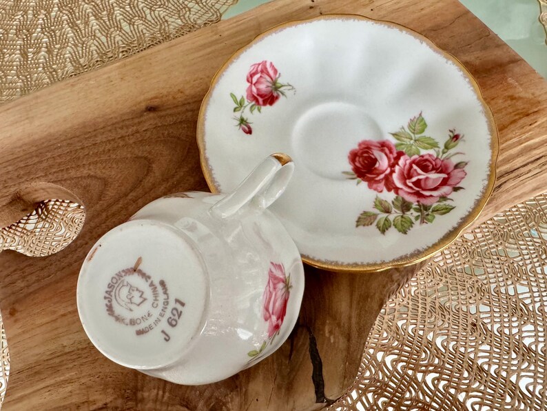 Vintage Jason Fine Bone China Teacup & Saucer - Made in England - J 621 ...