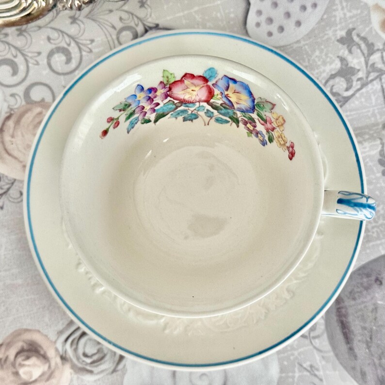 Vintage Wedgwood Patrician “morning Glory” Embossed Teacup & Saucer ...