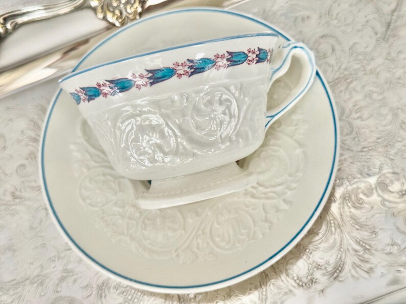Vintage Wedgwood Patrician “morning Glory” Embossed Teacup & Saucer ...