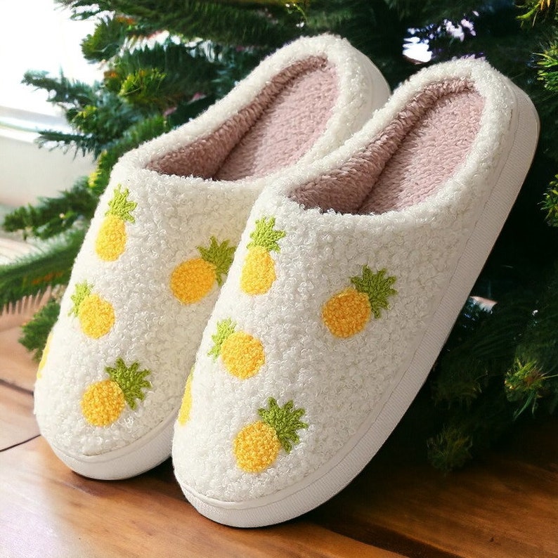4 Different Fruit Slippers Cozy Peach Slides With Rubber Sole Cute ...