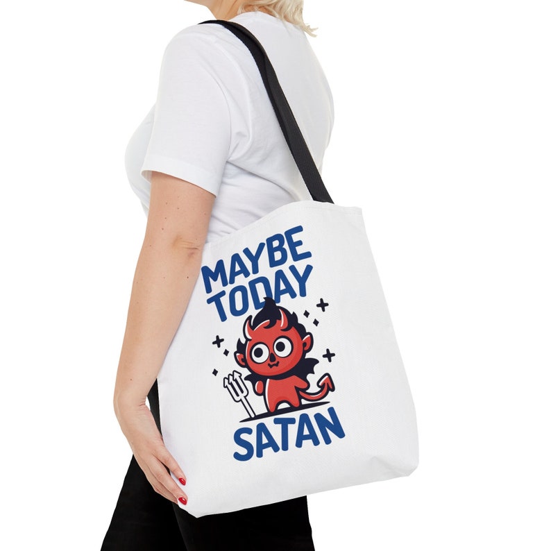 Cheeky Devil Cartoon Tote Bag - Durable Beach & Town Bag in 3 Sizes ...