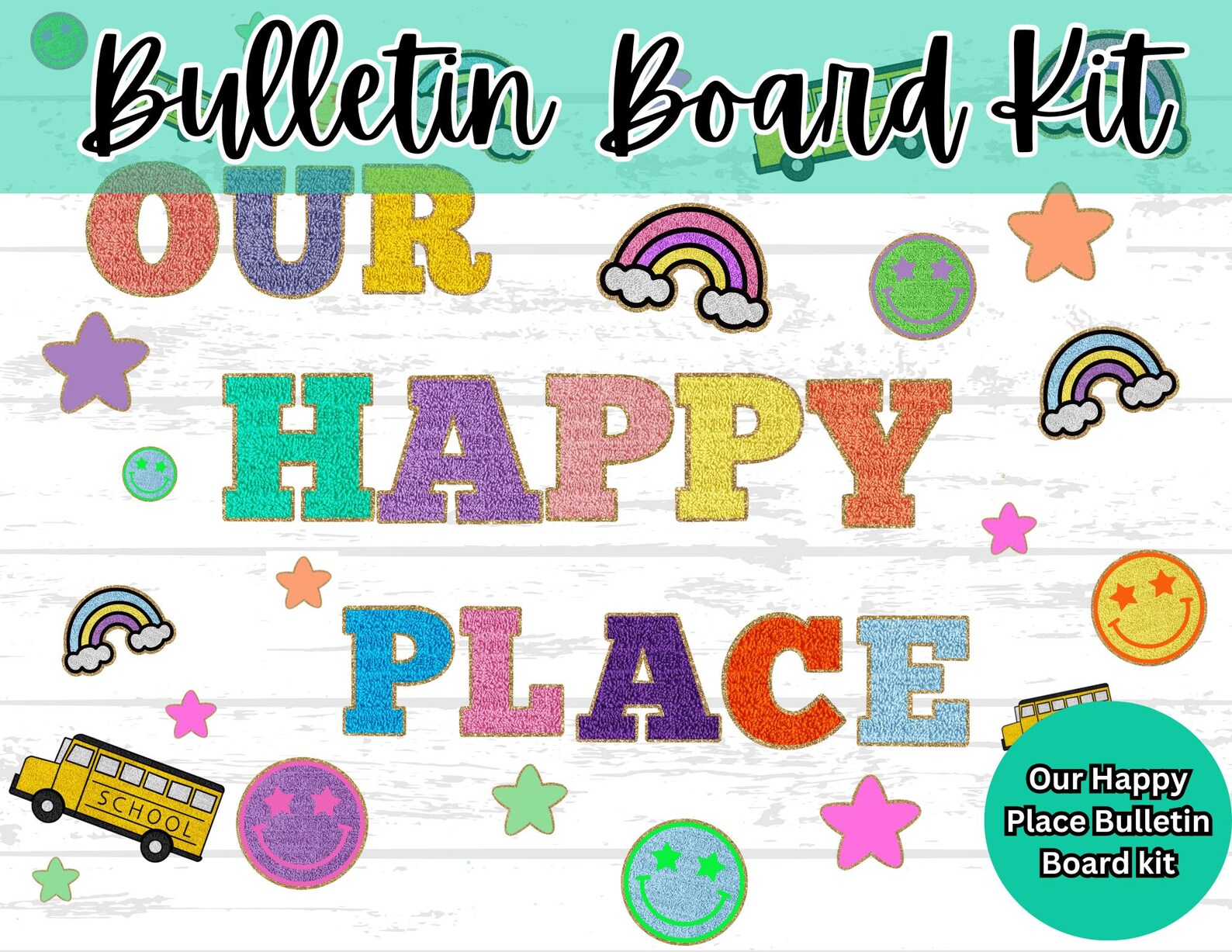 Our Happy Place Bulletin Board Kit - Etsy