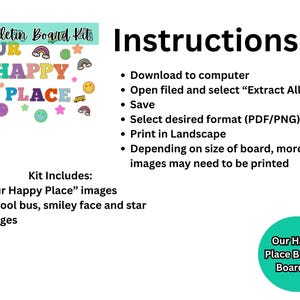 Our Happy Place Bulletin Board Kit - Etsy