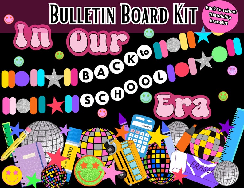Back to School Era Bulletin Board Kit - Etsy