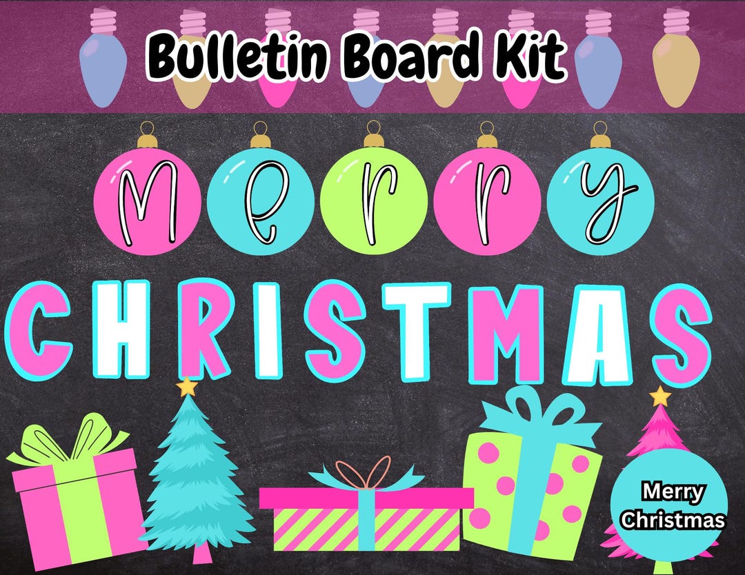 Merry Christmas Ornament Bulletin Board Kit - Etsy