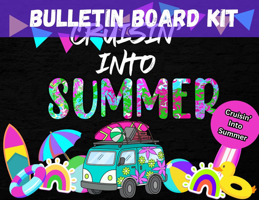 Cruisin' Into Summer Bulletin Board Kit - Etsy
