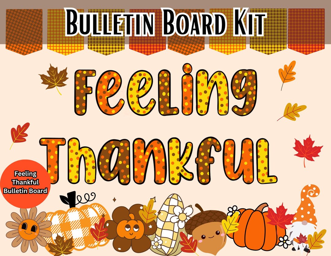 Feeling Thankful Bulletin Board Kit - Etsy