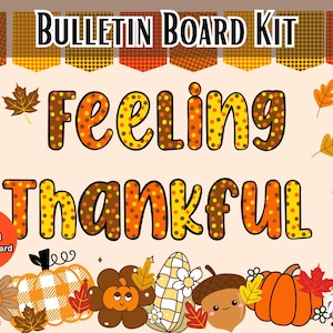 Feeling Thankful Bulletin Board Kit - Etsy