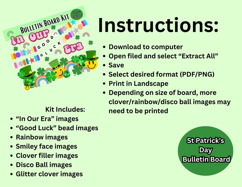In Our Good Luck Era Bulletin Board Kit - Etsy