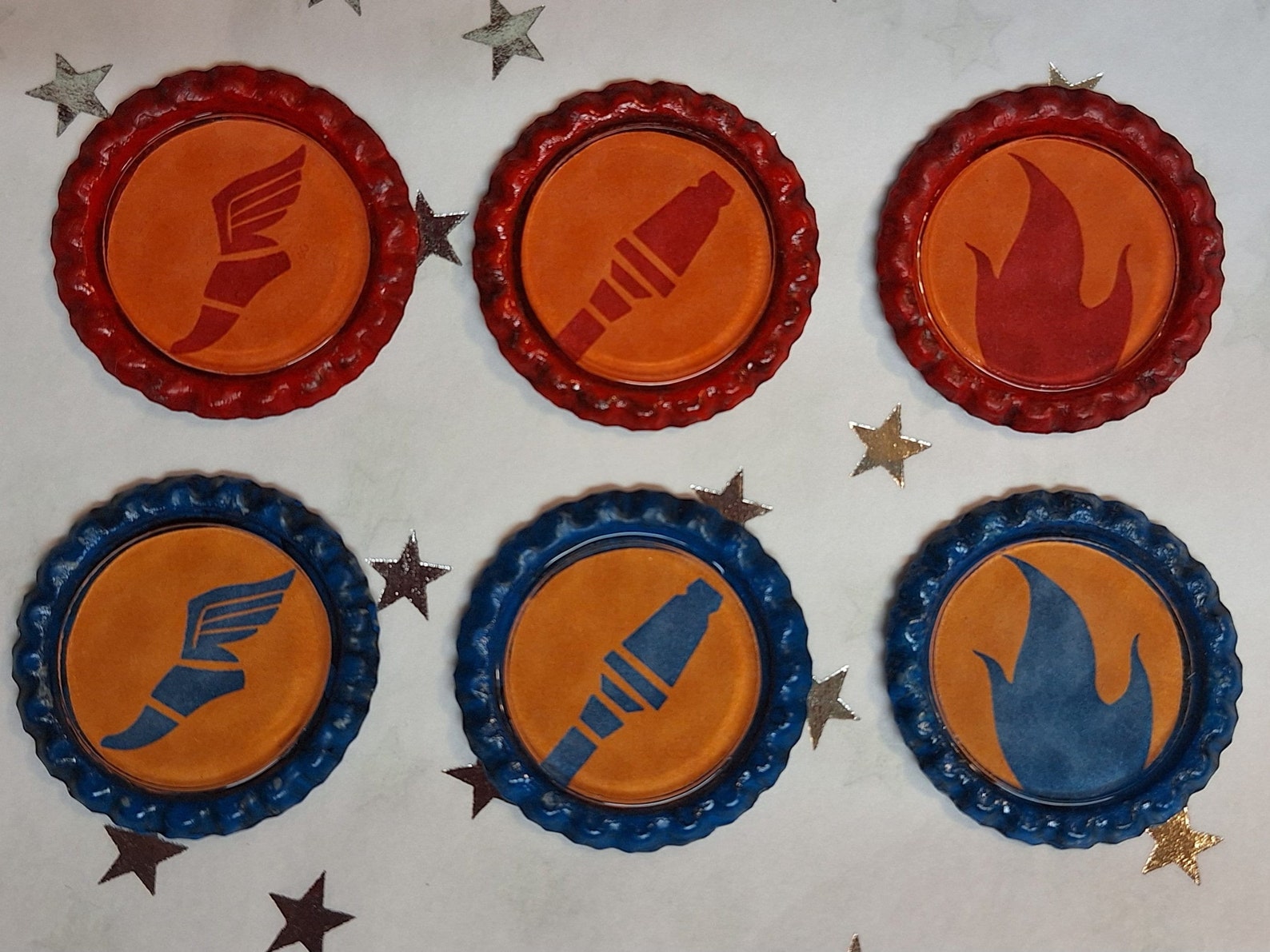 BLU Team Fortress 2 TF2 Bottle Cap Charms for Keychains, Pendants, and ...