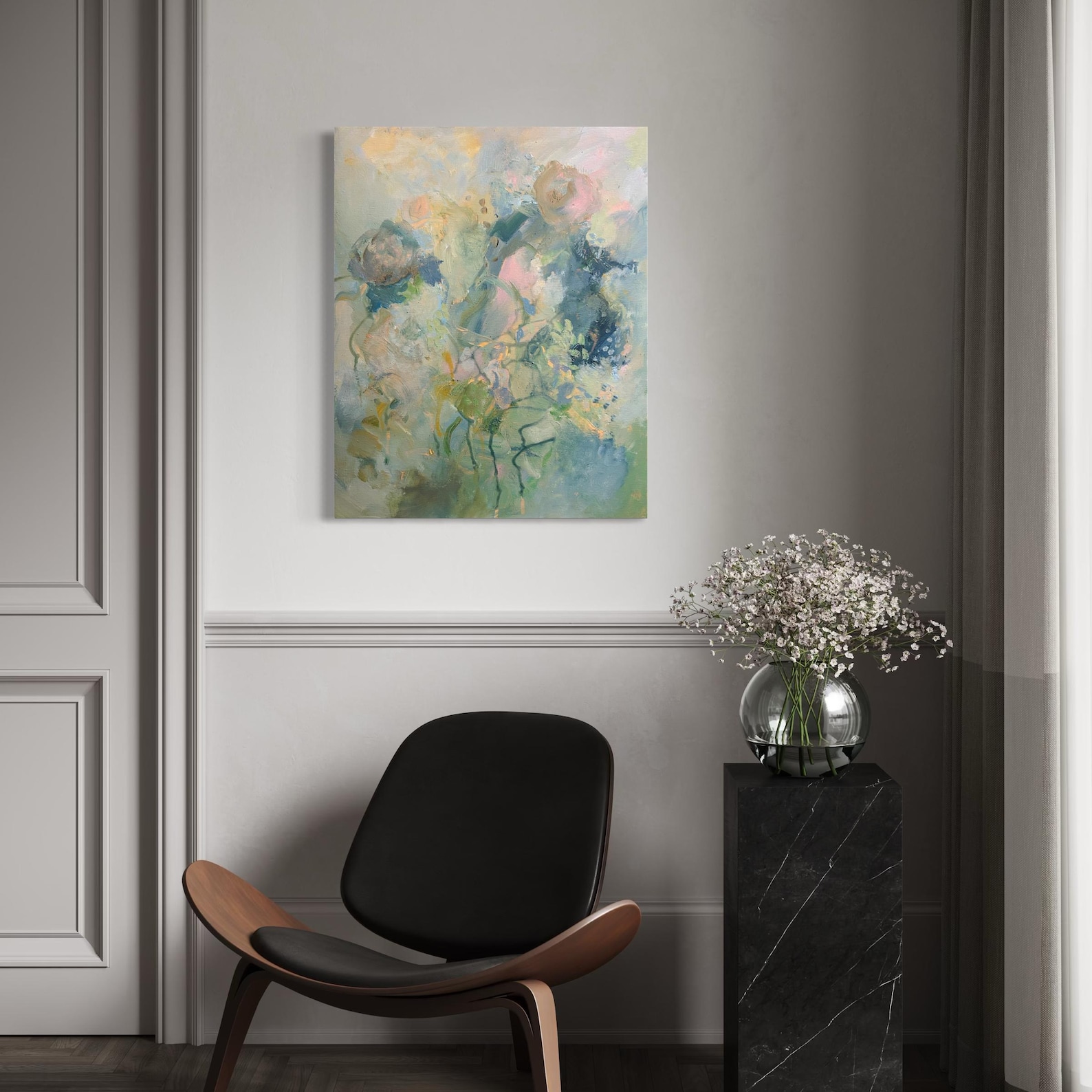 Roots Rising – Original Abstract Botanical Painting, 16 X 20 Floral Art ...