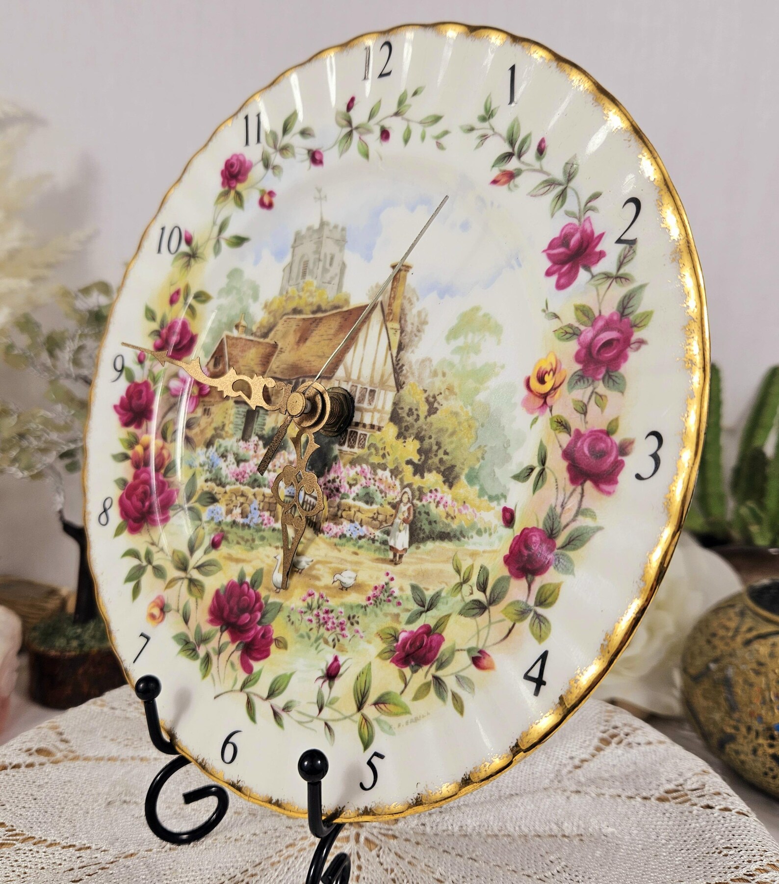 Vintage Royal Albert 'old Country Roses' Clock - Etsy